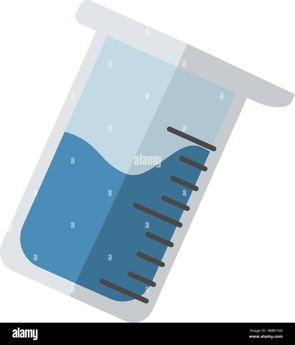 Blue liquid beaker icon. Vector illustration Stock Vector Image & Art ...
