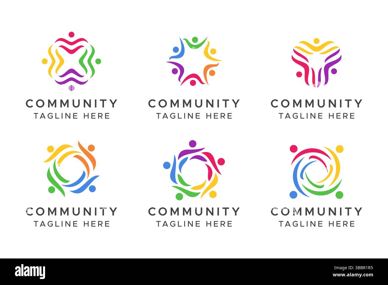 Creative Diversity Colorful Sign Symbol. Unity and Solidarity On Circle ...