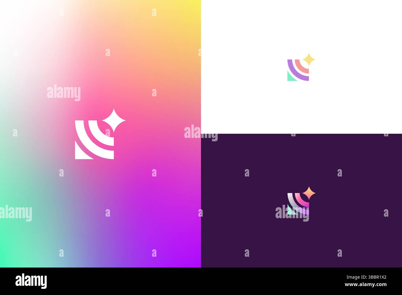 Bright gradient logo Stock Vector Images - Alamy