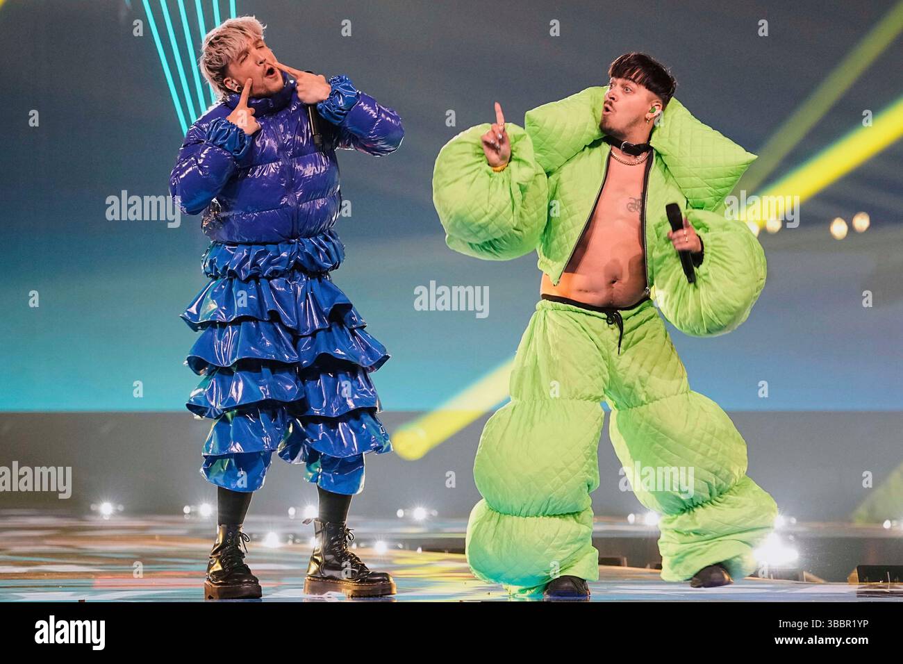 Former Eurovision competitors Kaarija from Finland and Baby Lasagna ...