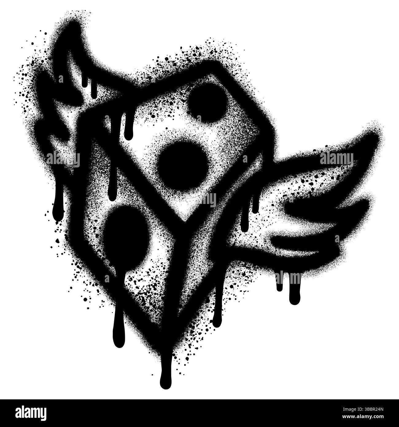 Dice graffiti with black spray paint. vector illustration Stock Vector ...