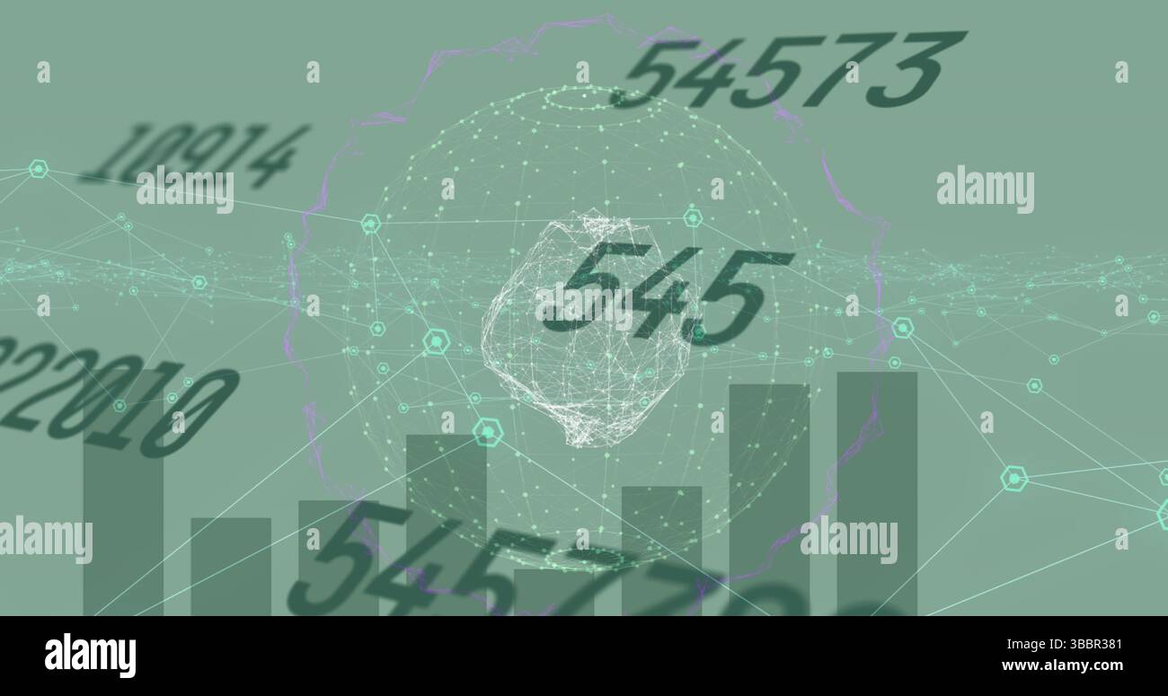 Image of scopes scanning over multiple changing numbers icons Stock ...