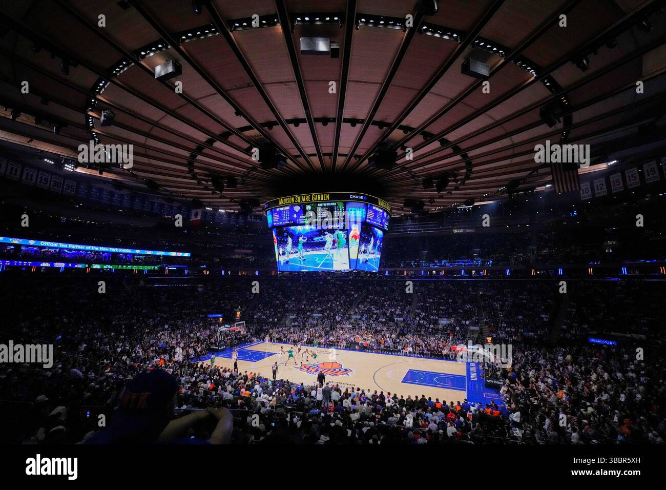 Fans watch during the first half of Game 6 in the Eastern Conference ...