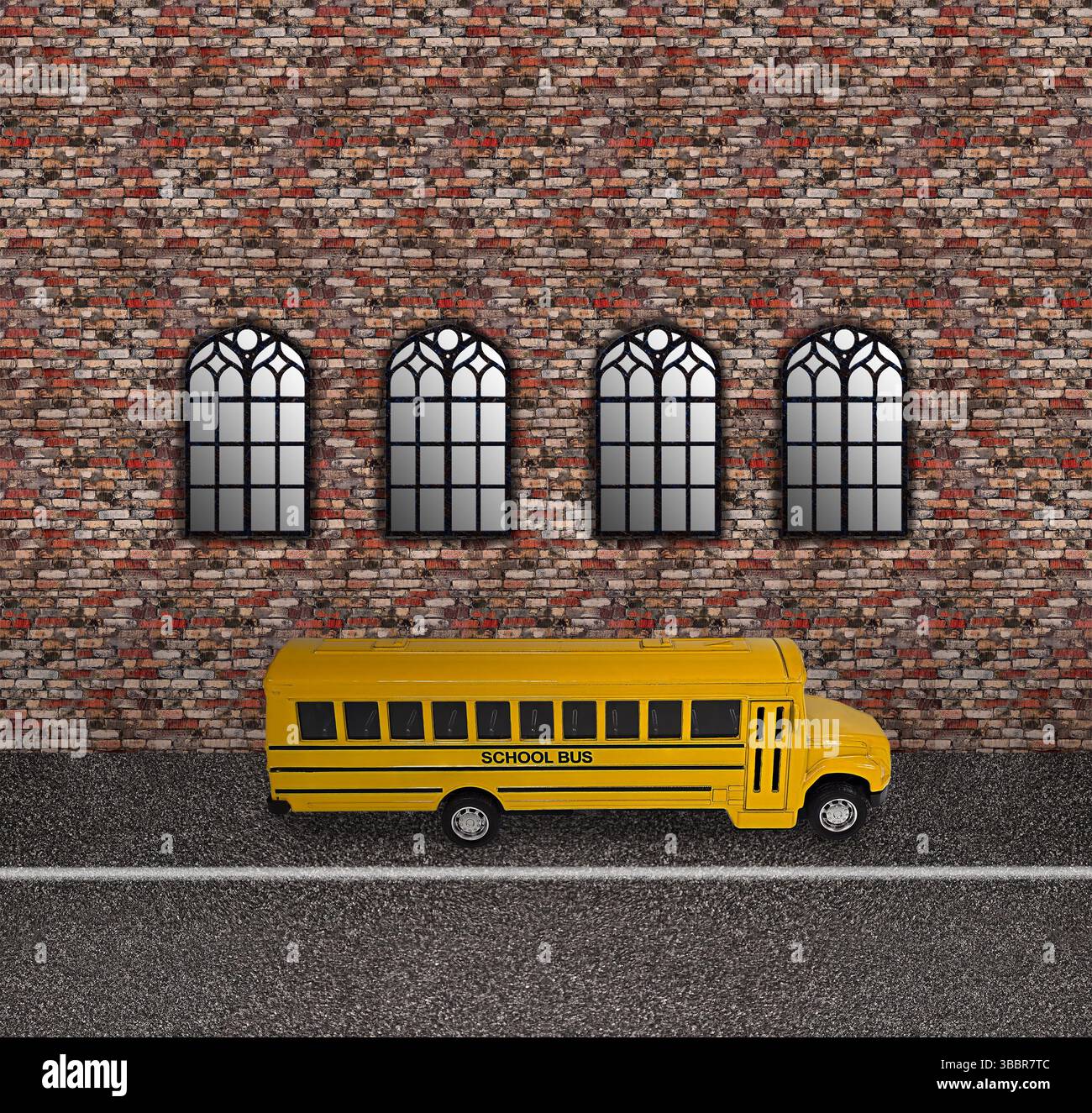 School bus for transporting students to and from school outside the ...