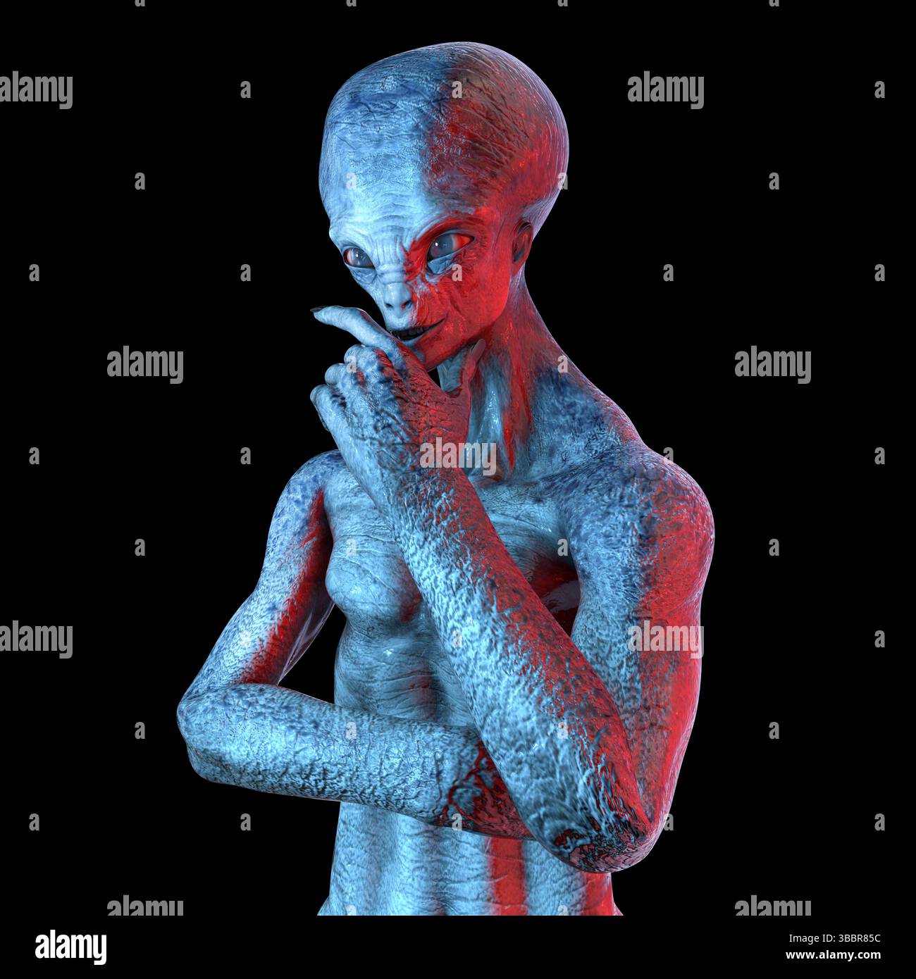 Illustration of a humanoid alien Stock Photo - Alamy