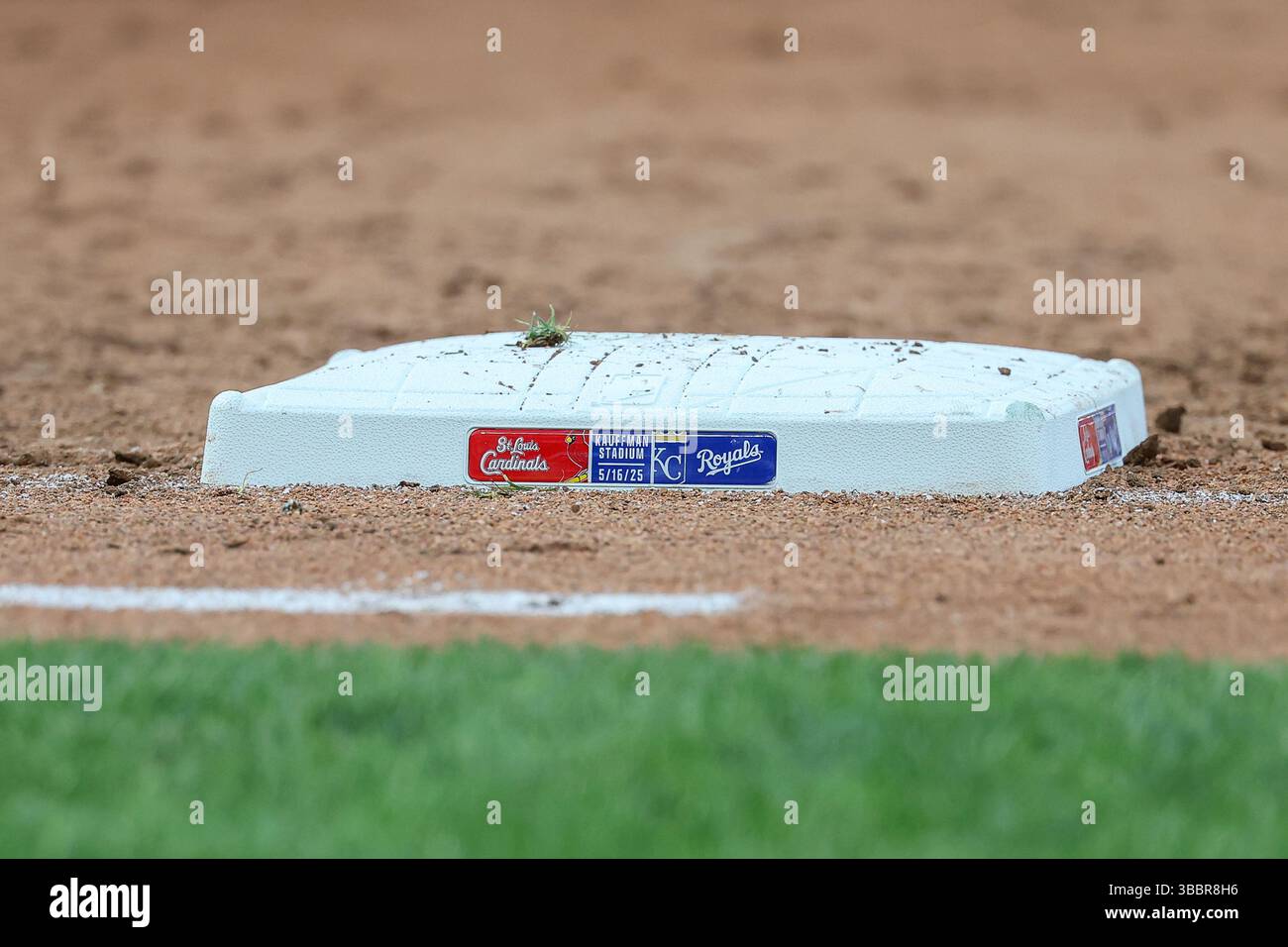 May 16, 2025: A general view of first base during a game between the ...