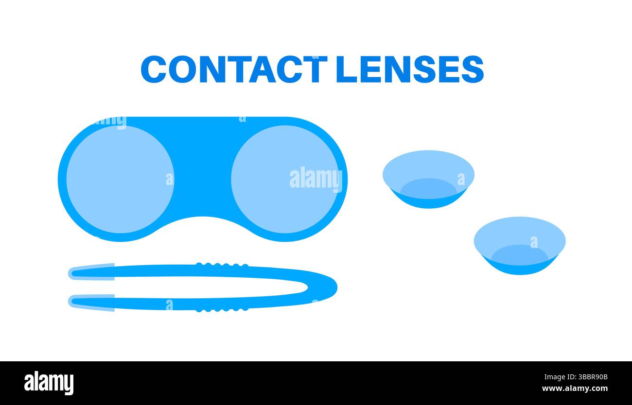 Illustration of contact lenses Stock Photo - Alamy