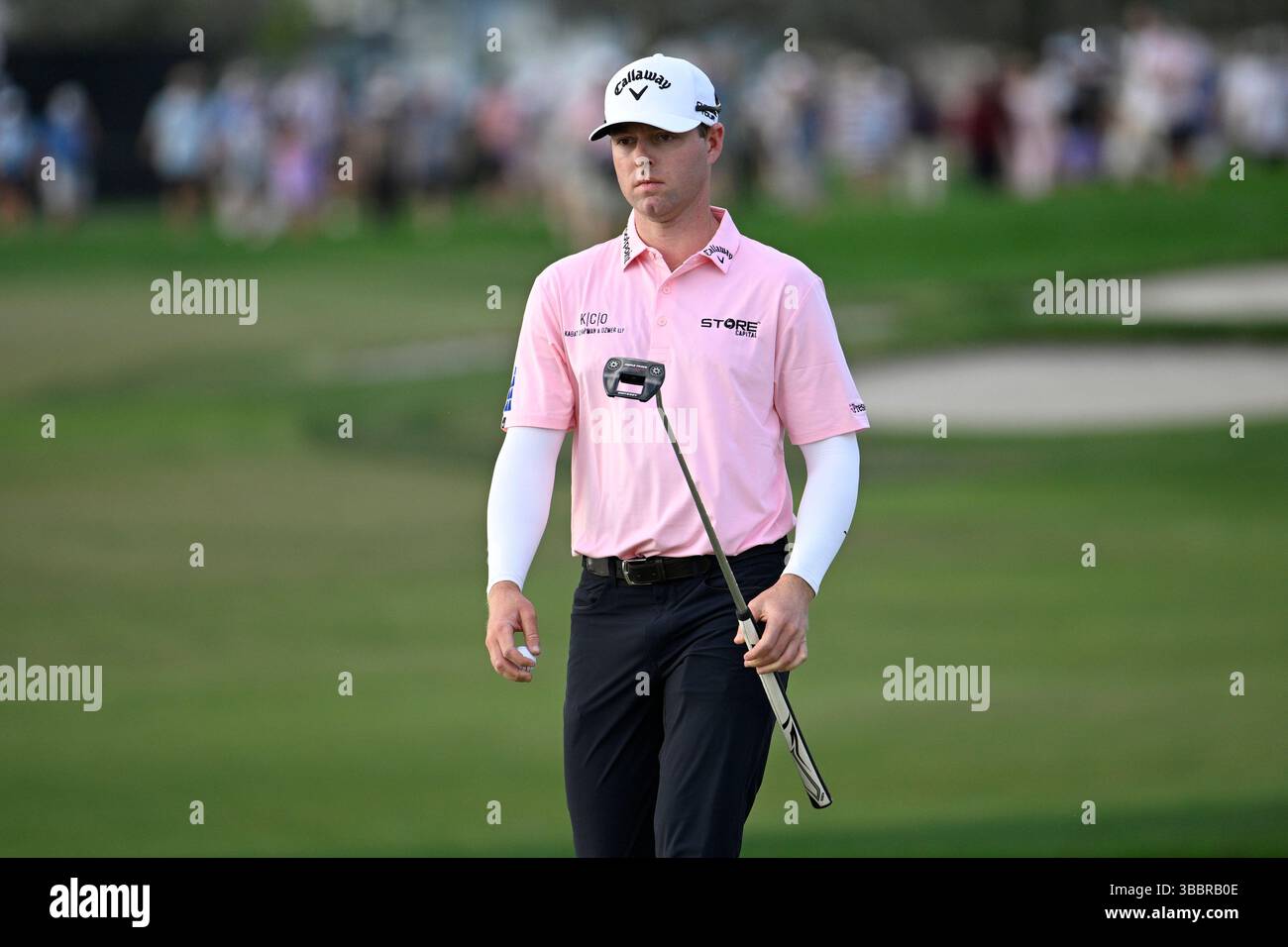 Max Greyserman walks on the 13th green after making his putt during the ...