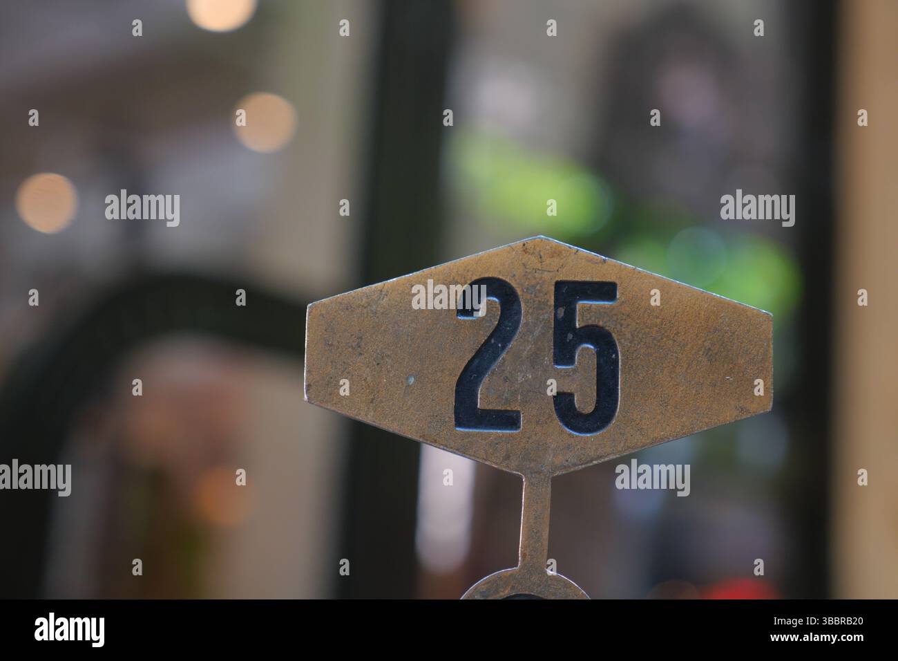 Metal number sign displaying hi-res stock photography and images - Alamy
