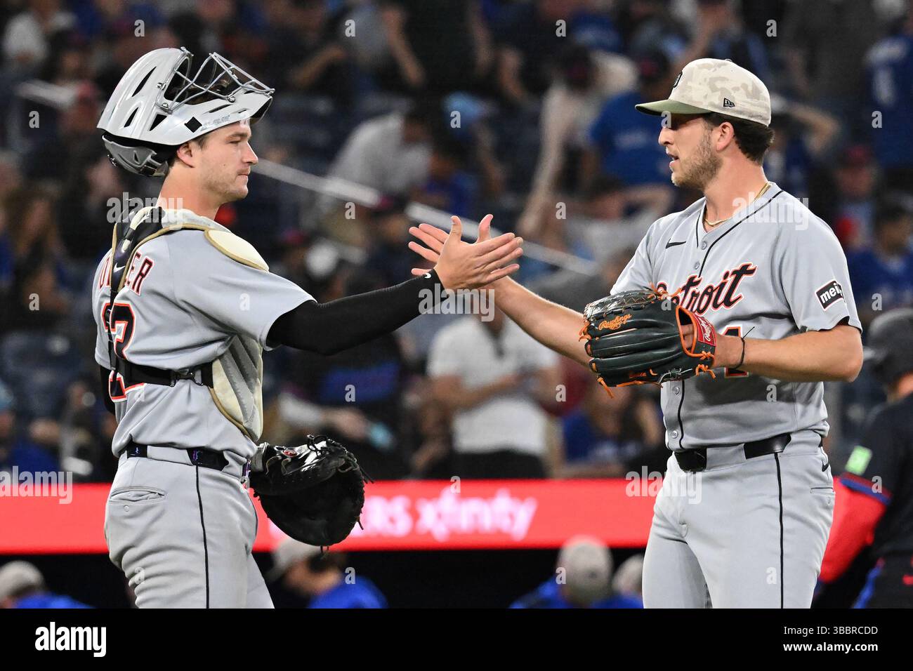 Toronto, Canada. 16th May, 2025. Detroit Tigers catcher Dillon Dingler ...