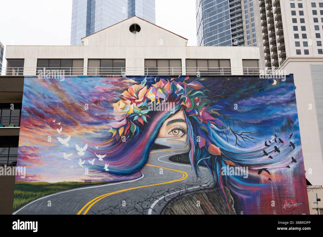 Keep Your Eye on the Road mural by mrd1987 promoting highway safety in ...