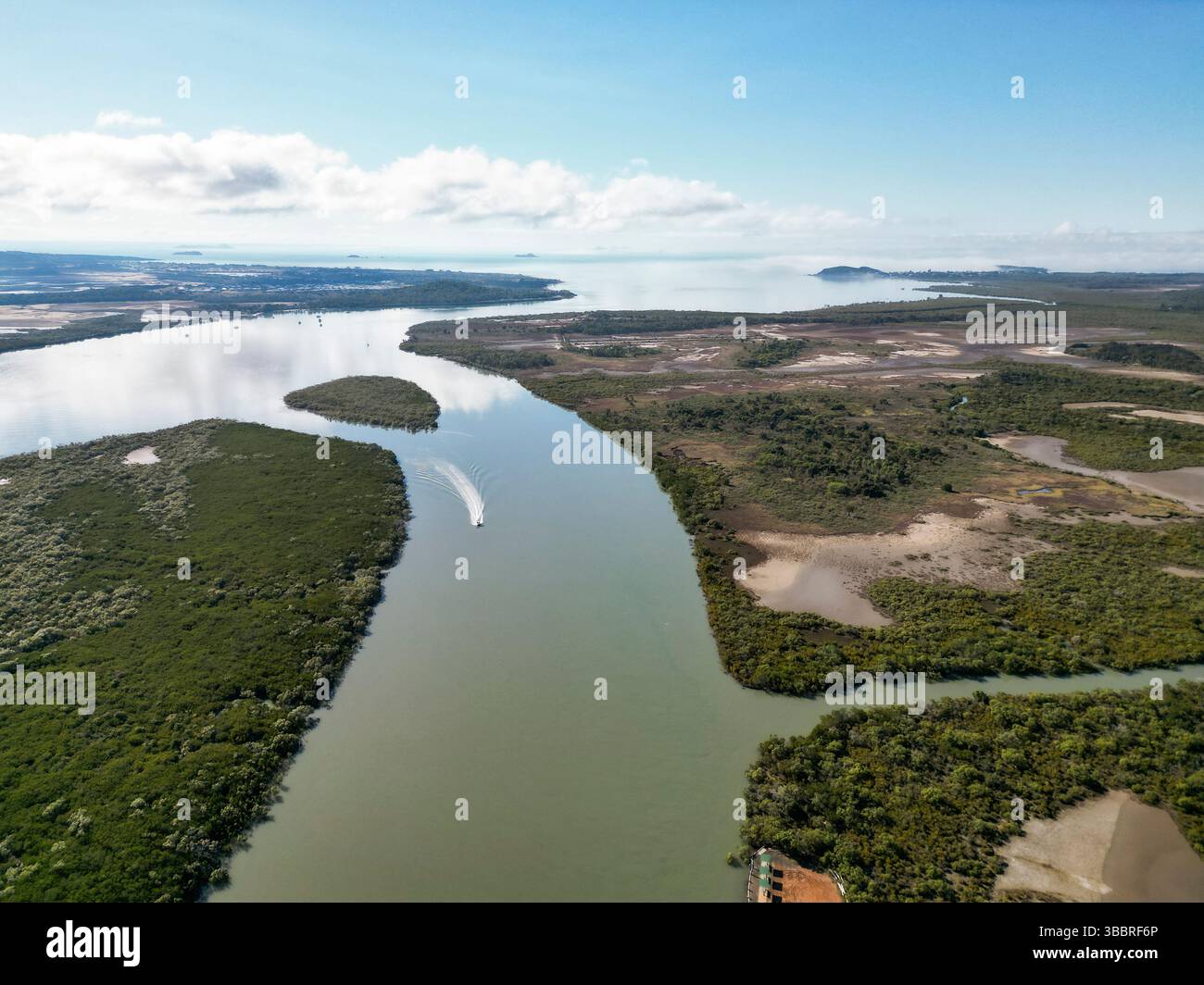 tropical salt lake from above Stock Photo - Alamy