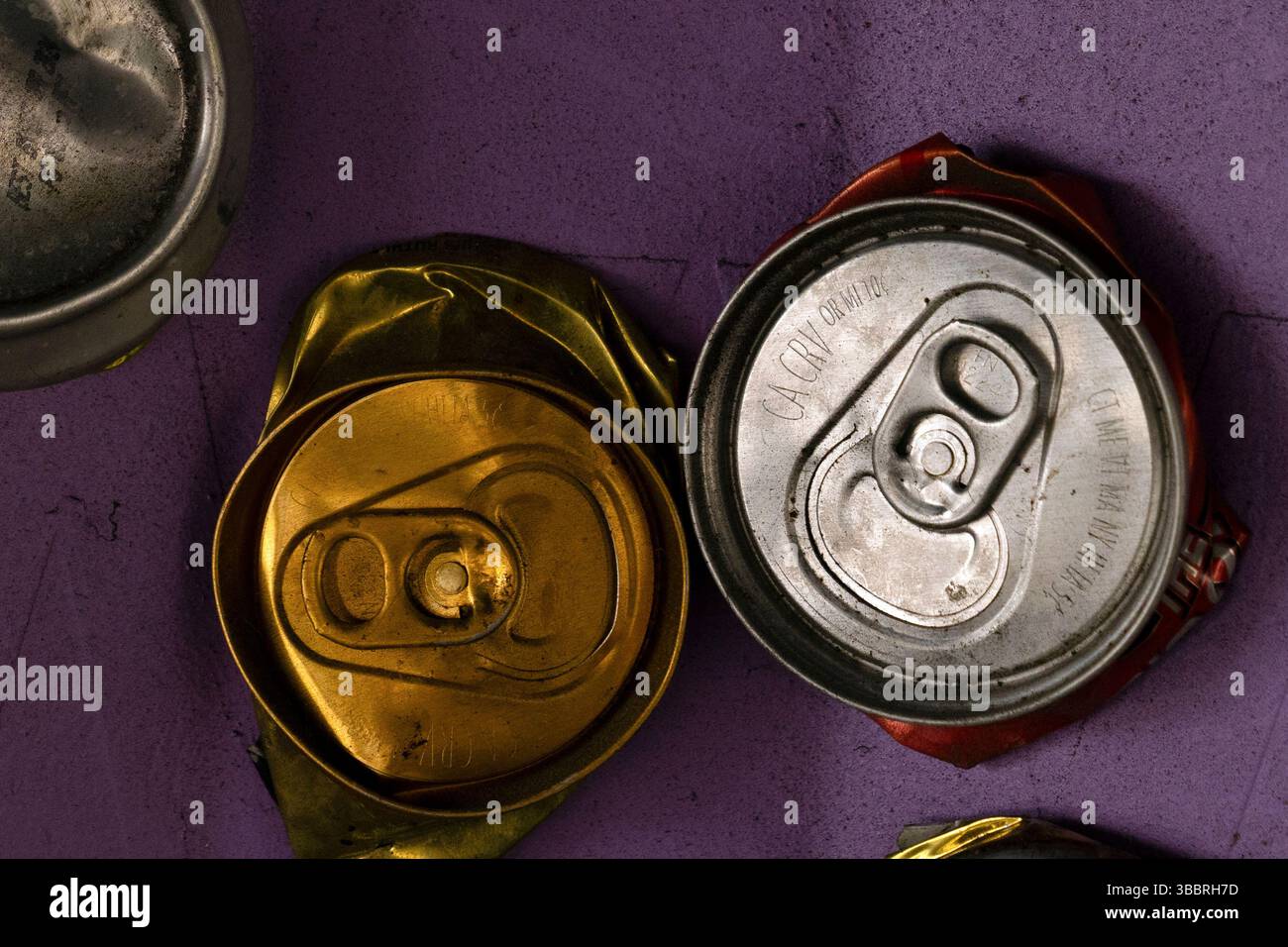 Cans with redemption values displayed on the top are seen at The People ...