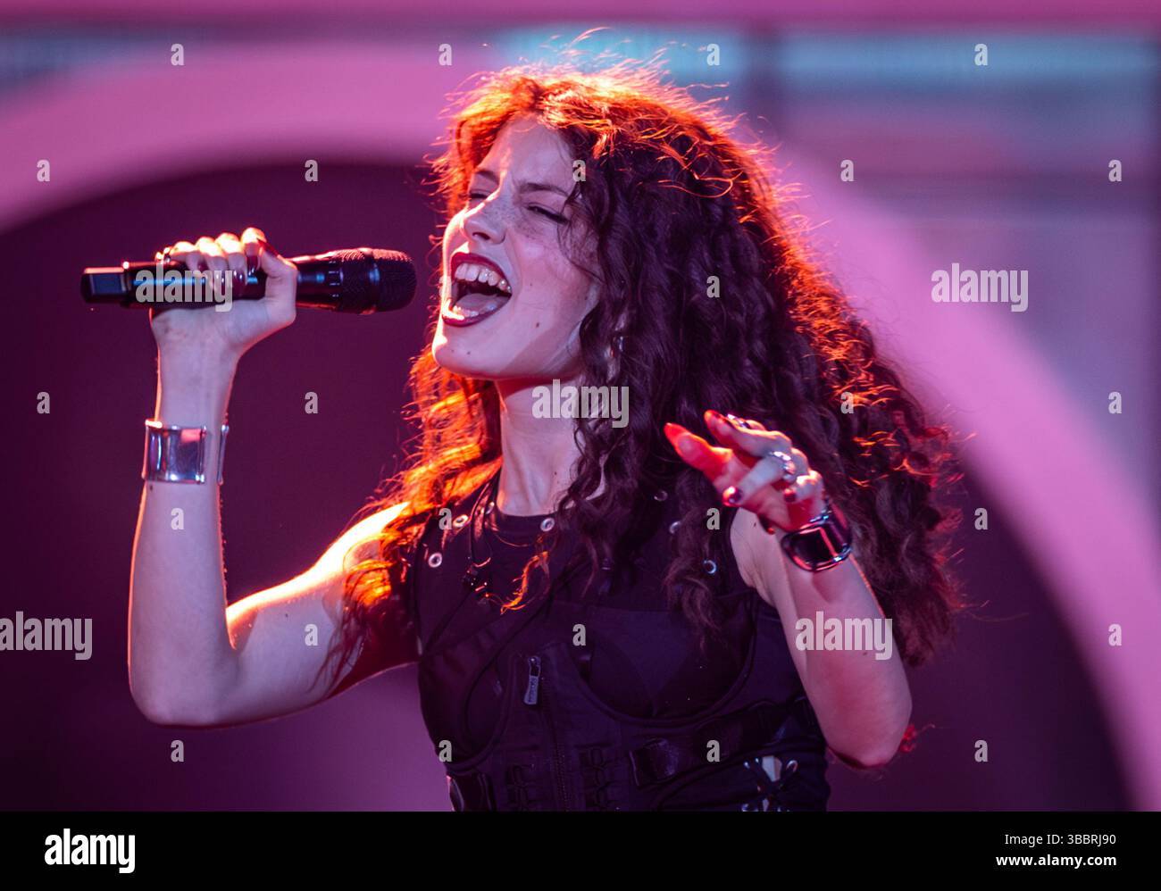 Basel, Switzerland. 16th May, 2025. Singer Tynna from the German ESC ...
