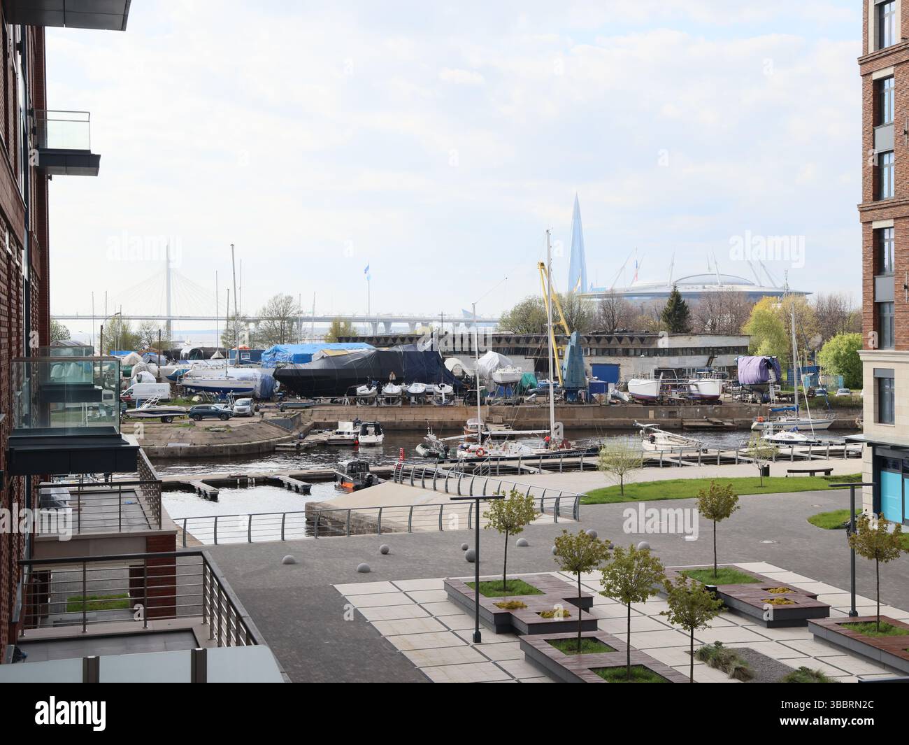 Discover breathtaking views of urban marinas complemented by stunning ...