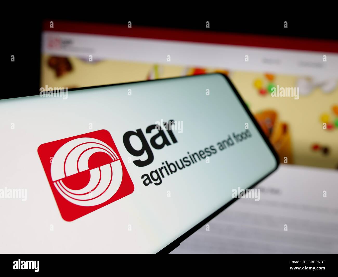 In this photo illustration, a smartphone with the logo of palm oil ...