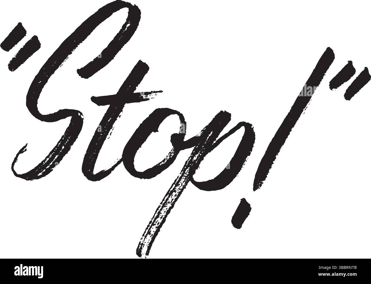 "Stop" grunge brush hand lettering Stock Vector Image & Art - Alamy