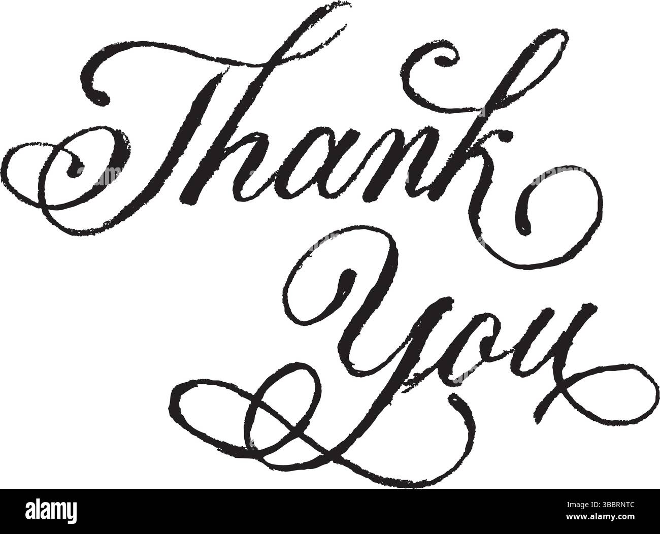 "Thank You" brush hand lettering Stock Vector Image & Art - Alamy