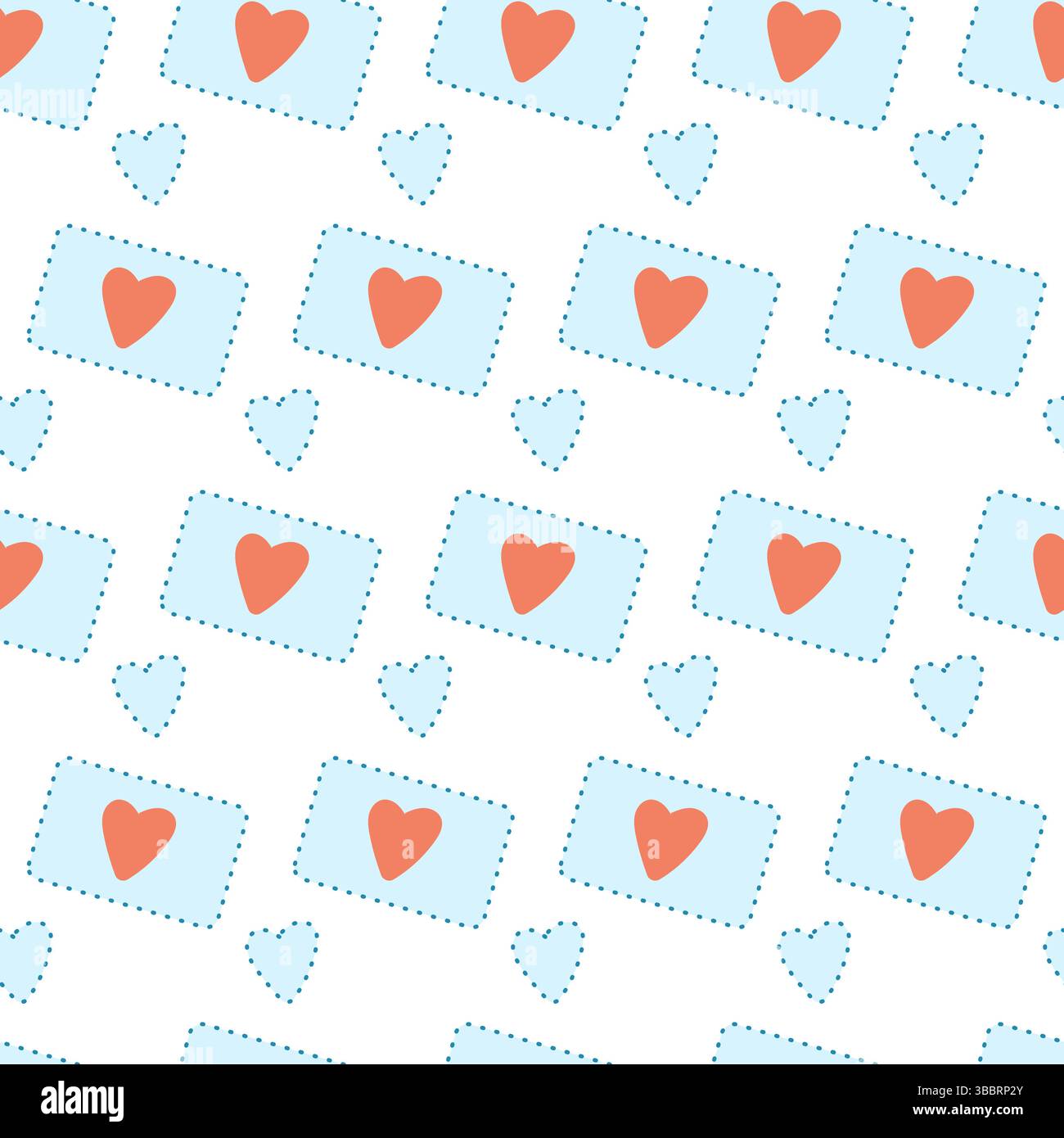 Red heart random seamless Stock Vector Images - Alamy