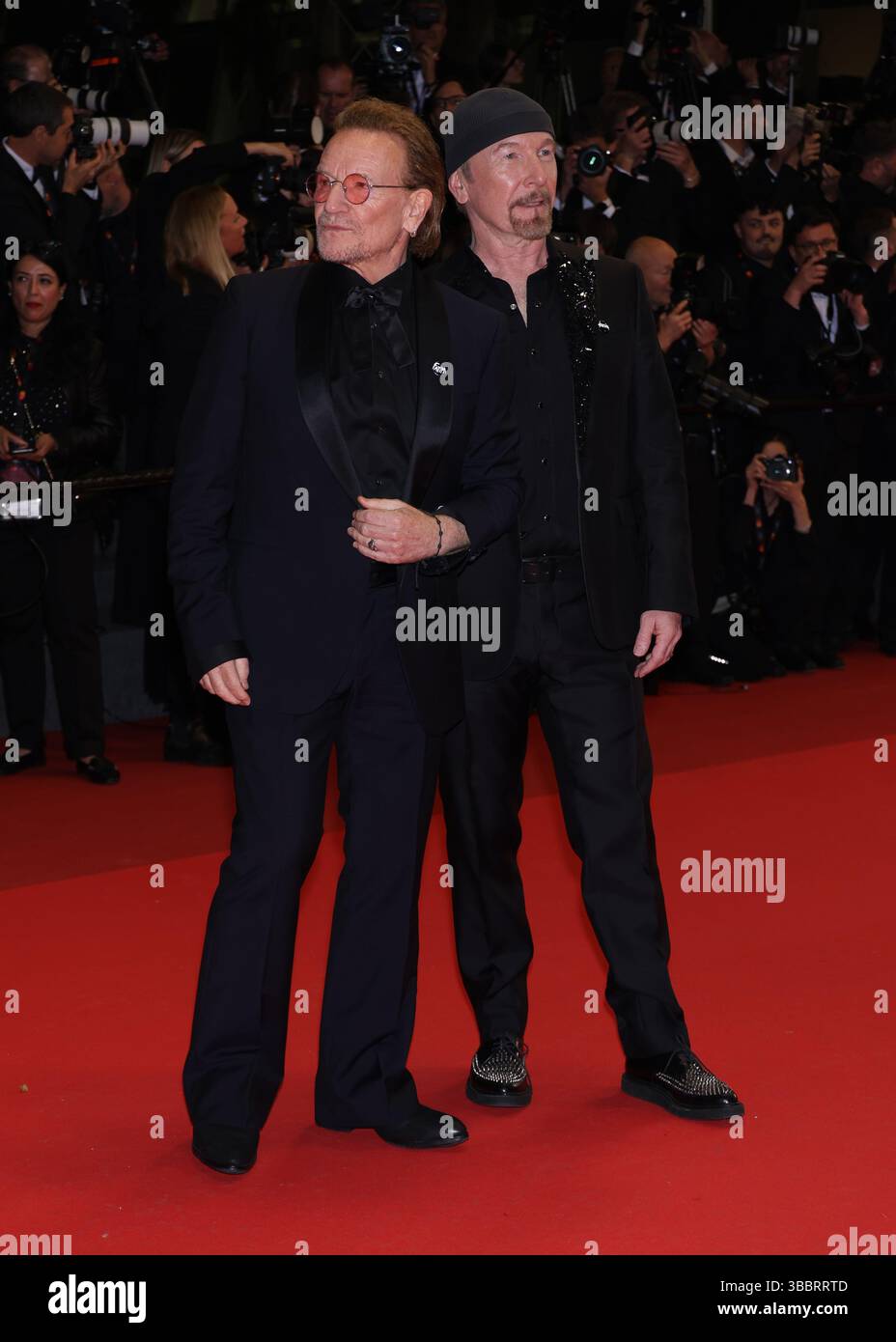 Cannes, France. 16th May, 2025. Bono and The Edge of U2 attend the ...