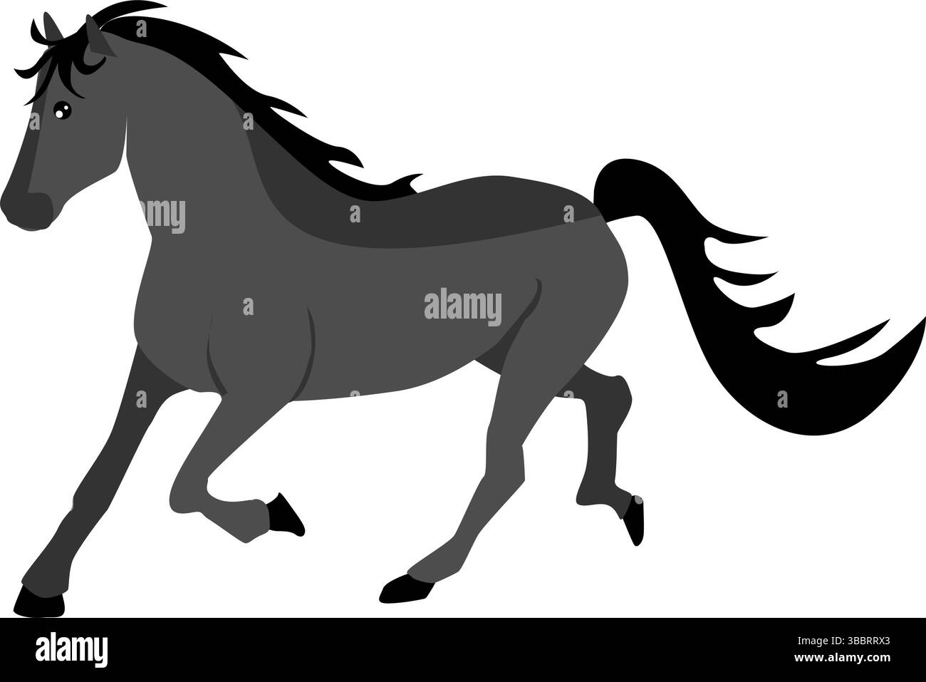 Animals cute cartoon Black and White Stock Photos & Images - Alamy