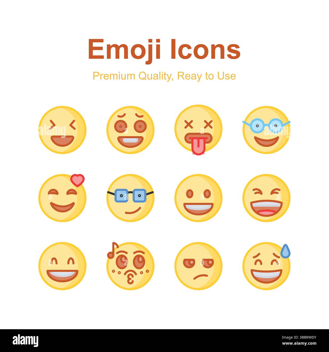 Get this amazing emoji icons set, ready to use and download Stock ...