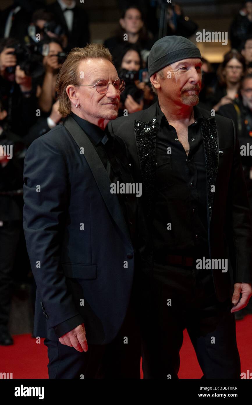 Cannes, France. 16th May, 2025. Bono and The Edge attend the ''Bono ...