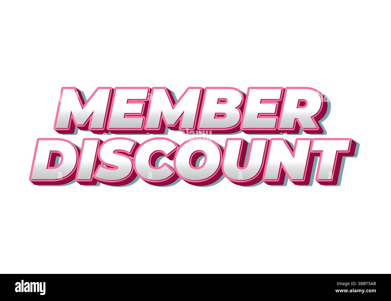 Member discount. Eye catching typography for campaign banner or ...