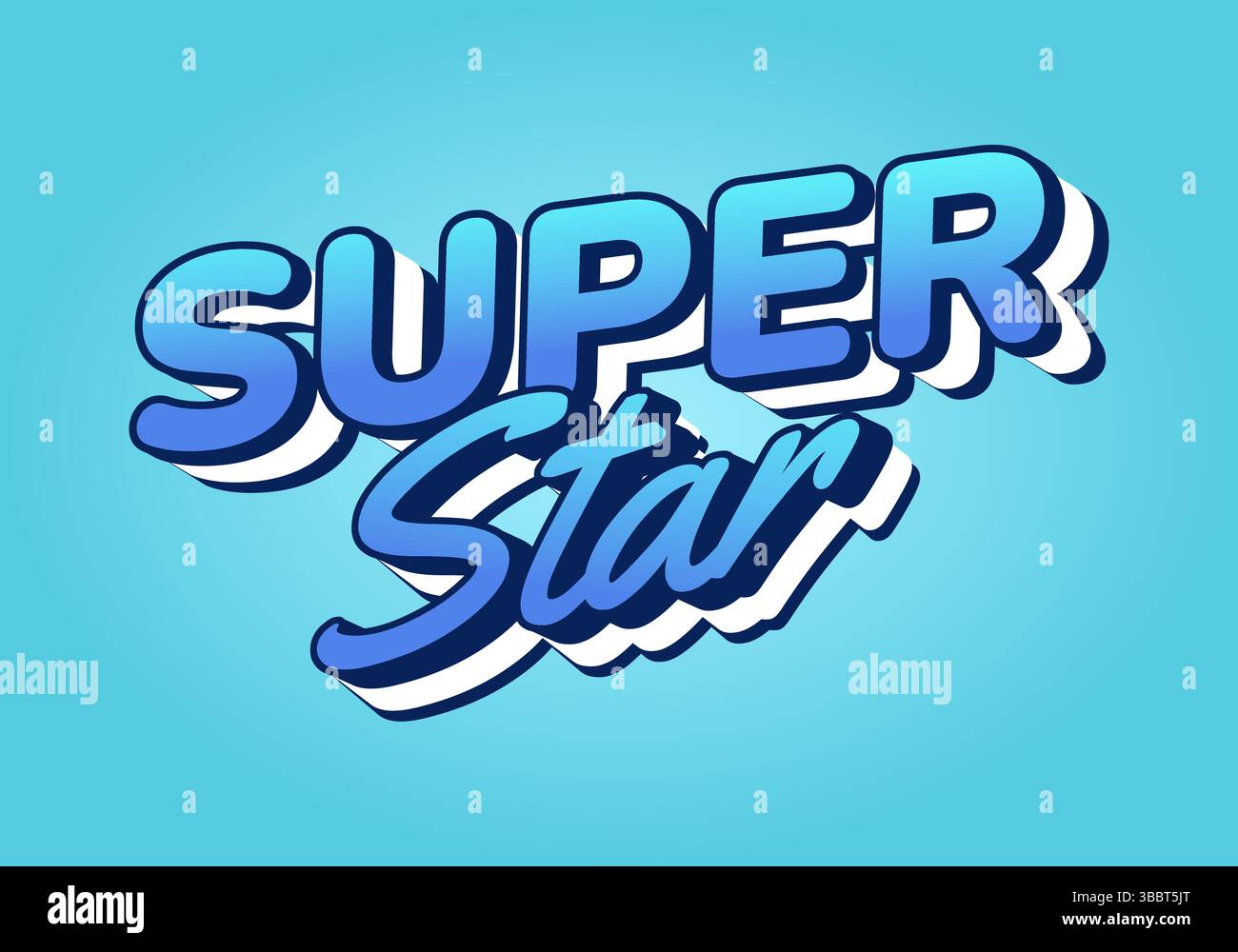 Super star. Playful bold lettering with smooth gradient and fun pop art ...