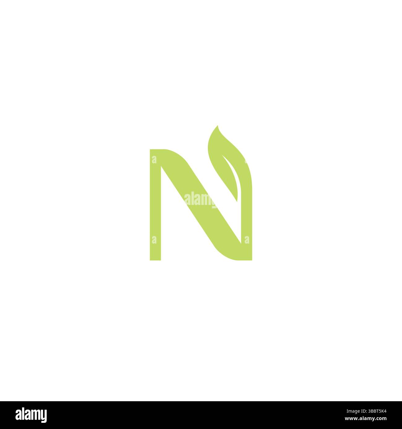 Letter N Leaf Logo for Organic Product Stock Vector Image & Art - Alamy