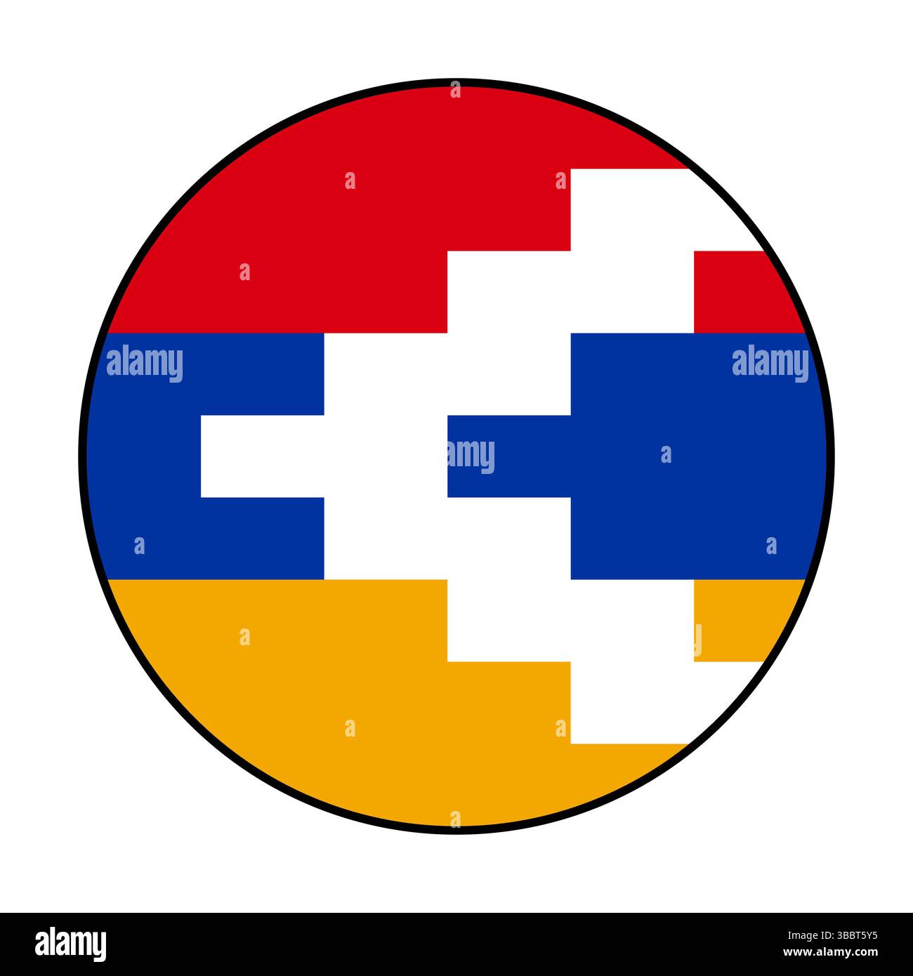 Flag of Artsakh. Black edge. Artsakh circle flag logo icon computer vector illustration design ...