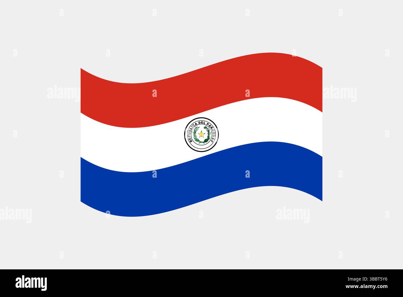 Flag of Paraguay. Paraguay flag official colors and proportion digital ...