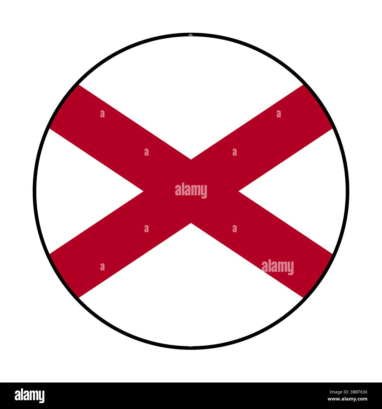 Flag of Alabama. Black edge. Alabama circle flag logo icon computer ...