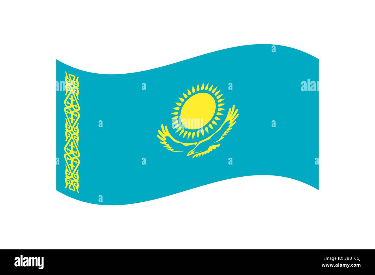 Flag of Kazakhstan. Kazakhstan flag official colors and proportion digital vector illustration ...
