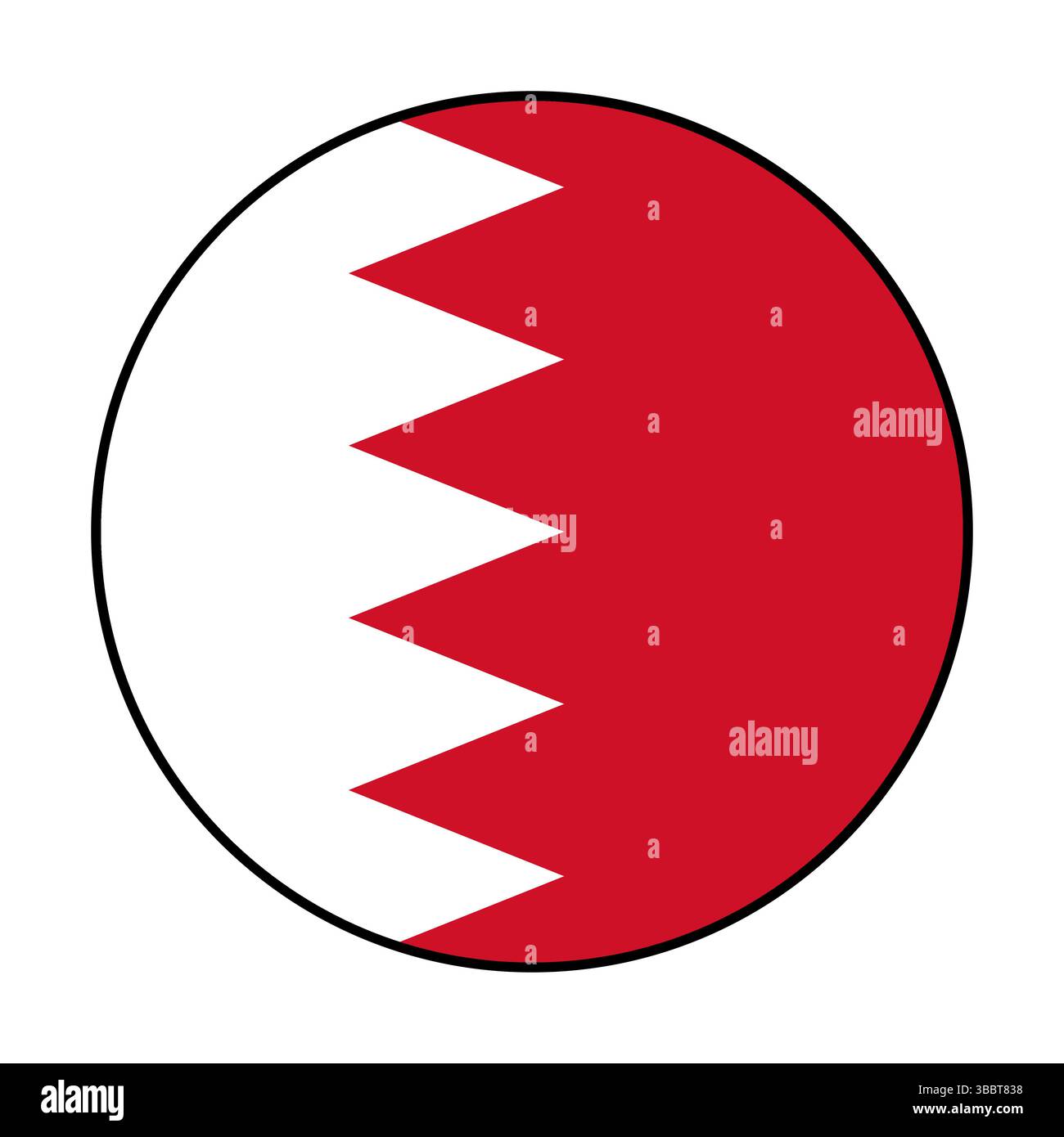Flag of Bahrain. Black edge. Bahrain circle flag logo icon computer ...