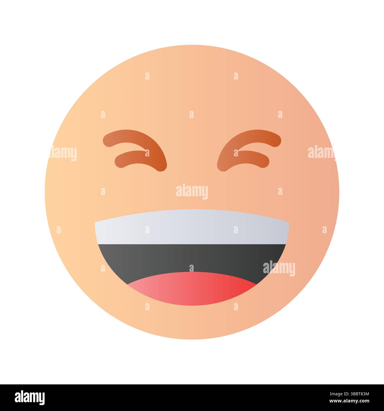 An editable icon of laughing emoji, easy to use and download Stock ...