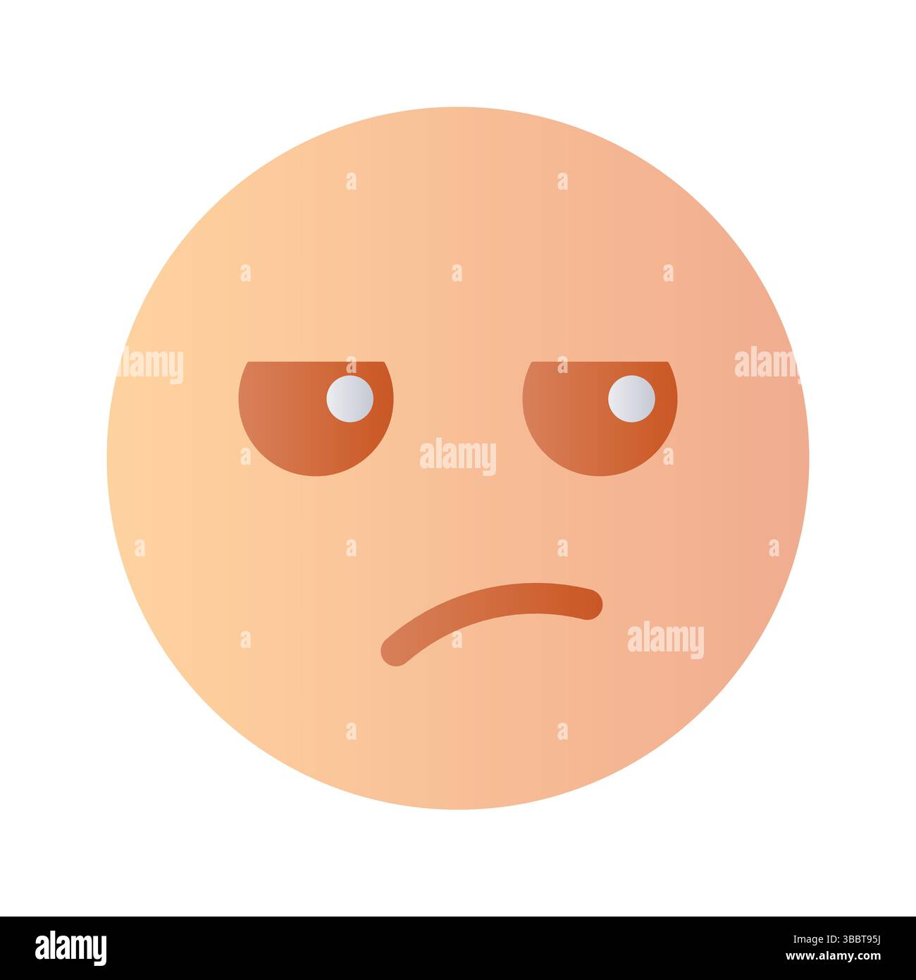 Pixel perfect icon of jealous emoji, isolated on white background Stock ...