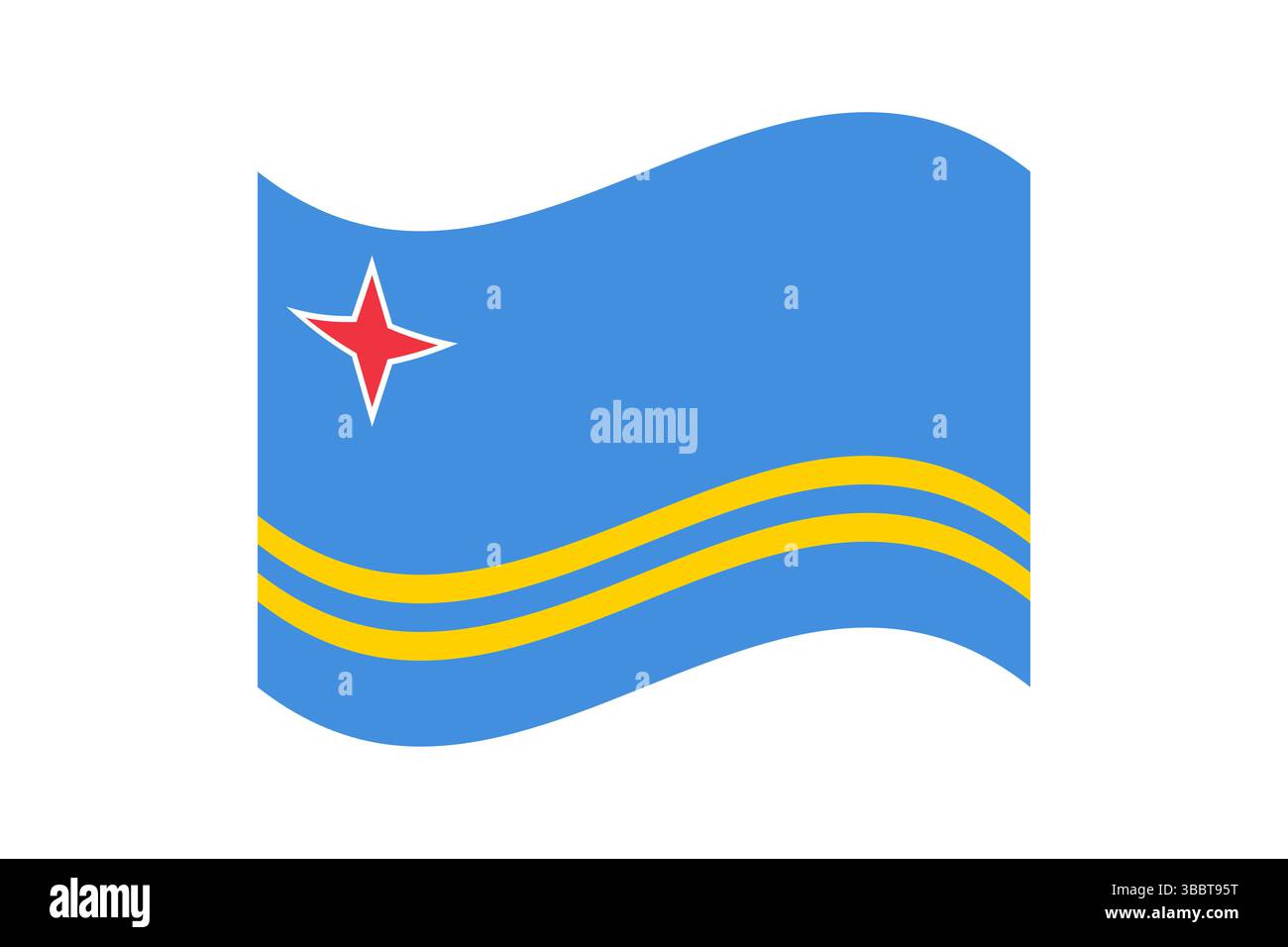 Flag of Aruba. Aruba flag official colors and proportion digital vector ...