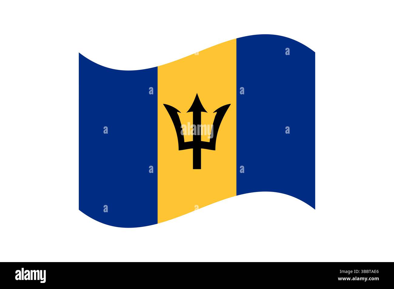 Flag of Barbados. Barbados flag official colors and proportion digital ...