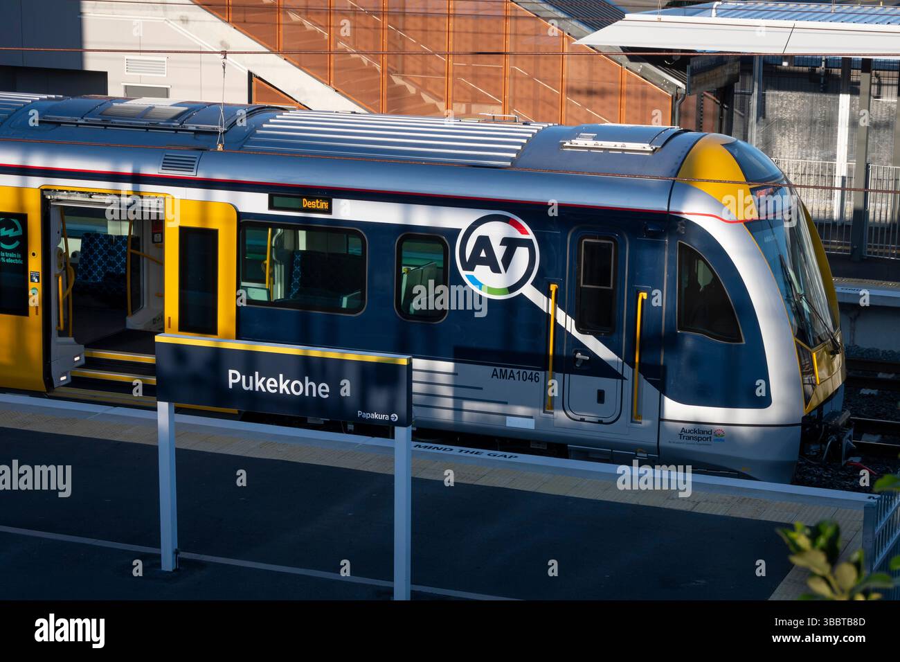 Suburban Electric train at Pukekoe Station, Auckland, North Island, New ...