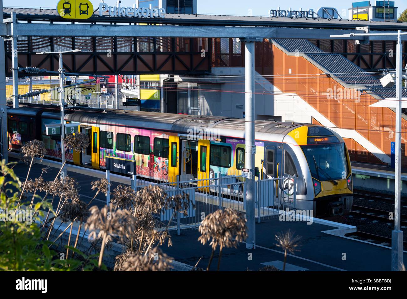 Suburban Electric train at Pukekoe Station, Auckland, North Island, New ...