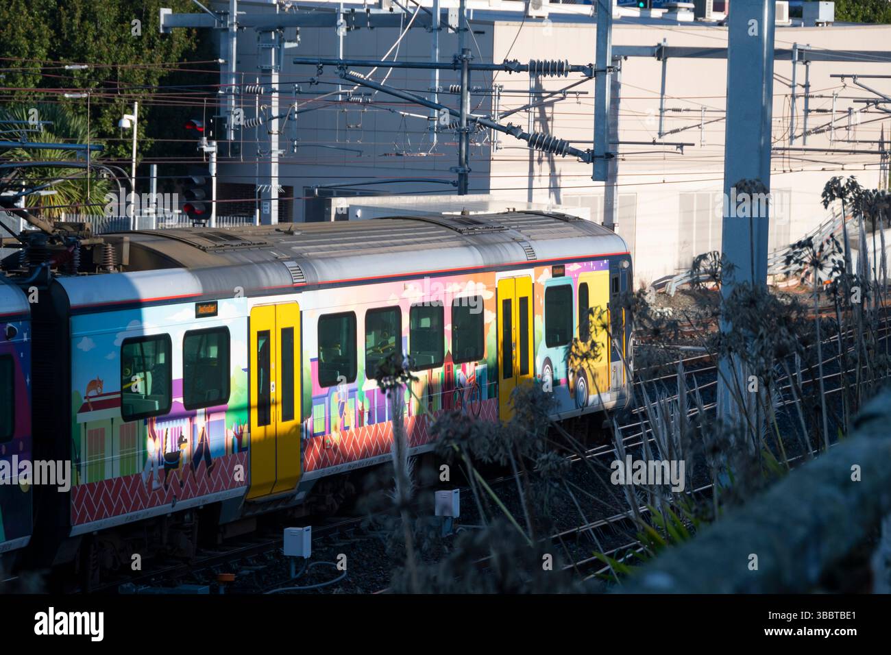 Suburban Electric train, Pukekoe, Auckland, North Island, New Zealand ...