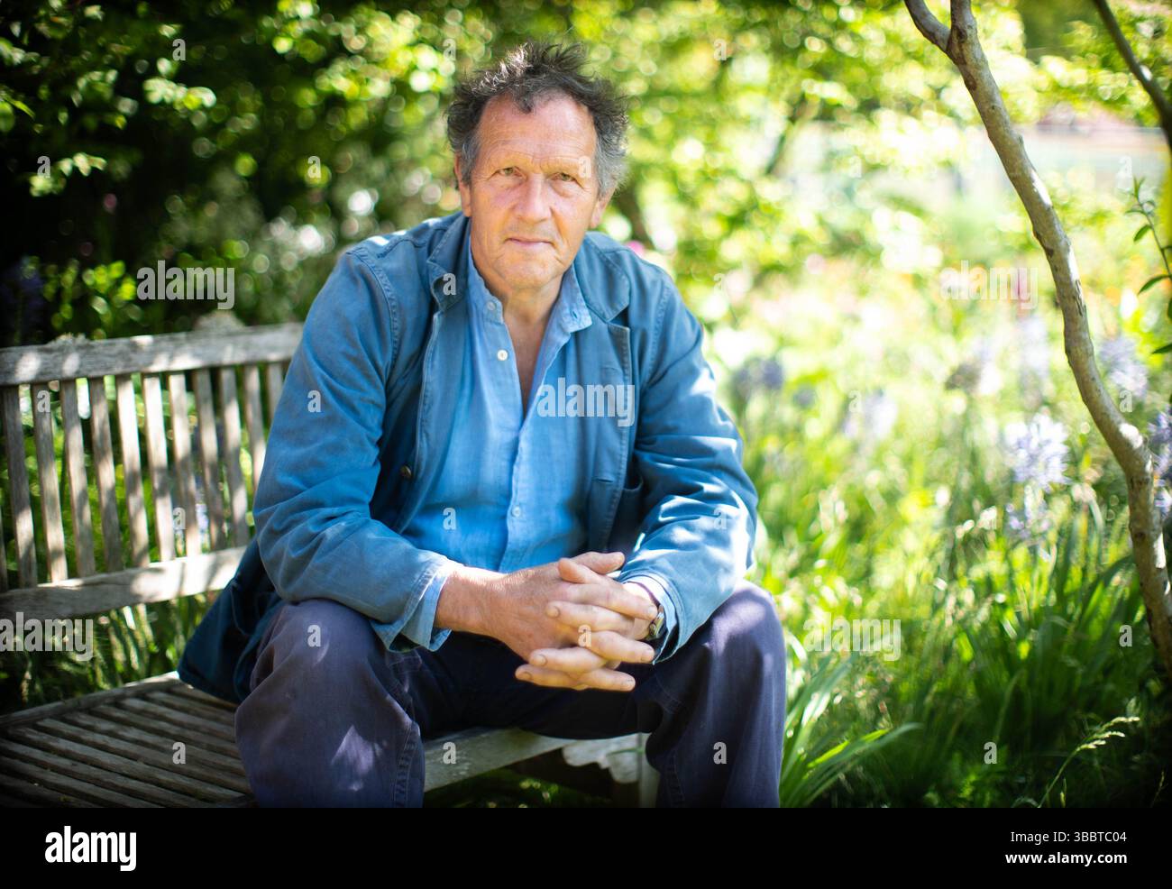 Monty Don poses in the RHS and BBC Radio 2 Dog Garden at the RHS ...