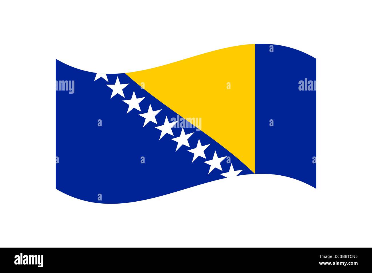 Flag of Bosnia and Herzegovina. Bosnia and Herzegovina flag official ...
