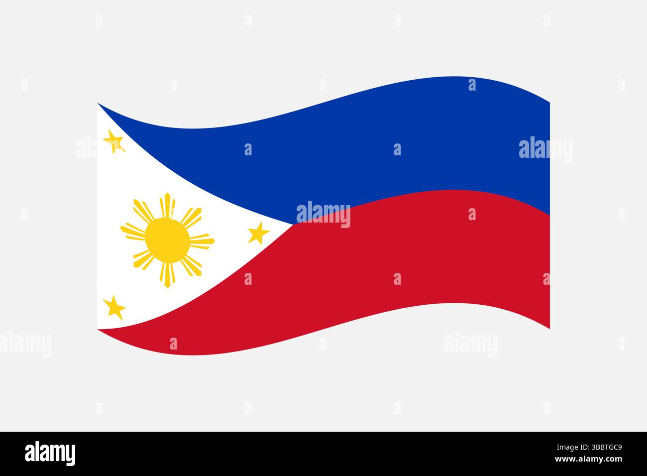 Flag of Philippines. Philippines wavy flag digital vector illustration ...