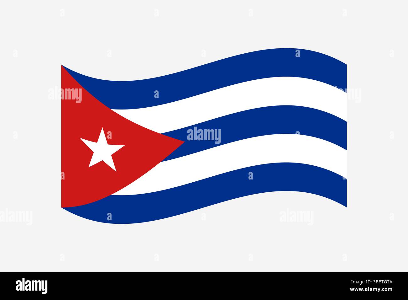 Flag of Cuba. Cuba wavy flag digital vector illustration Stock Vector ...