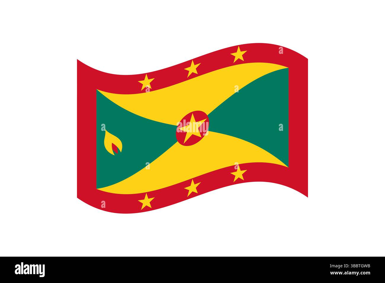 Flag of Grenada. Grenada flag official colors and proportion digital ...