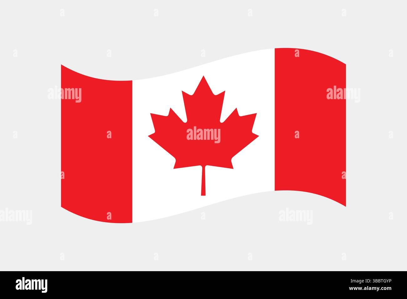 Flag of Canada. Canada wavy flag digital vector illustration Stock ...