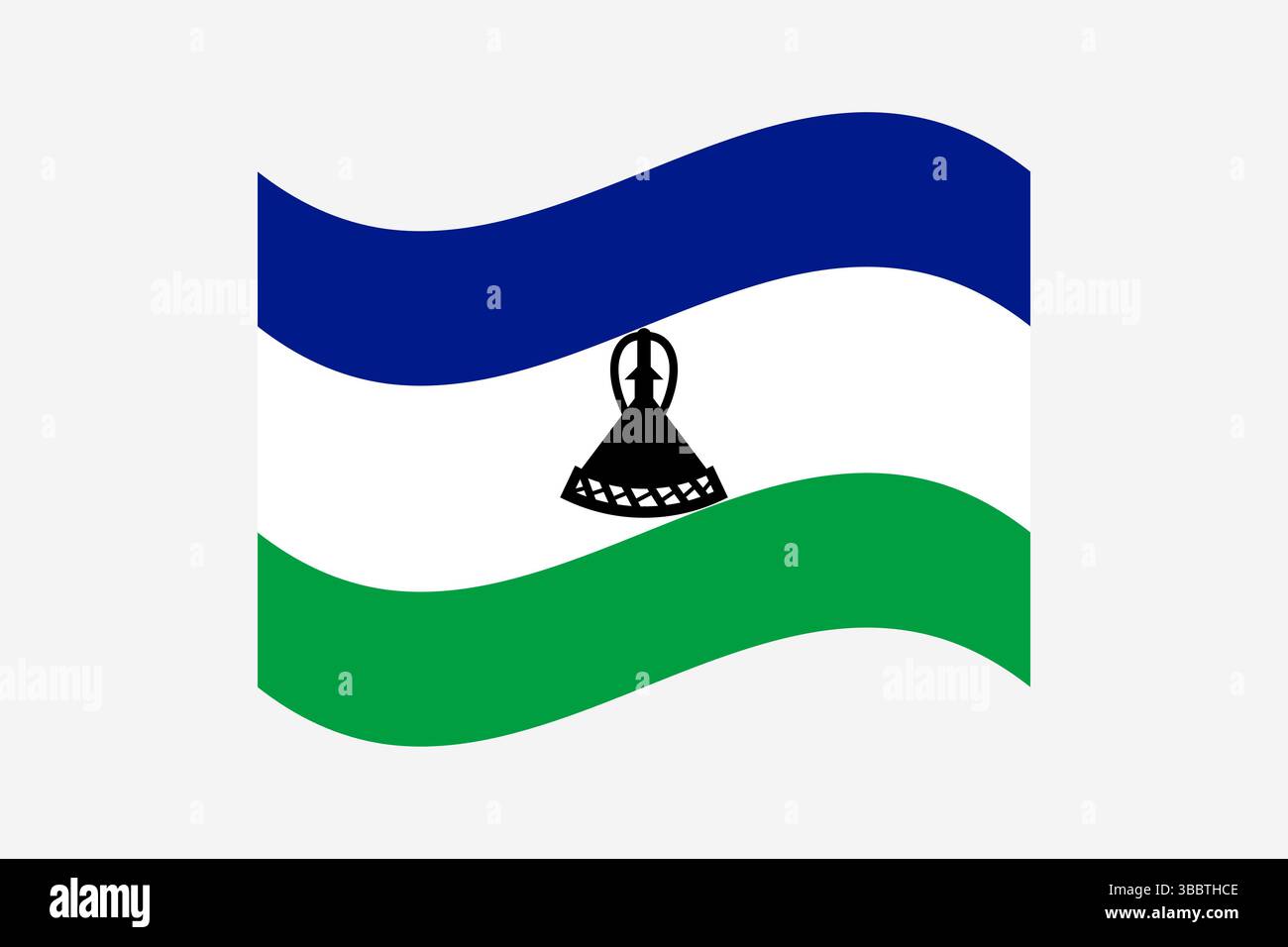 Flag of Lesotho. Lesotho flag official colors and proportion digital ...