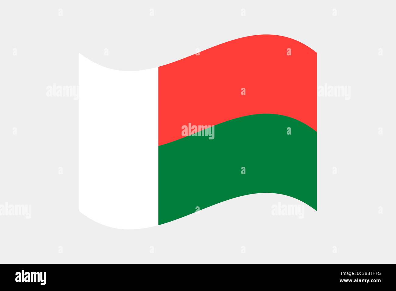 Flag of Madagascar. Madagascar flag official colors and proportion ...